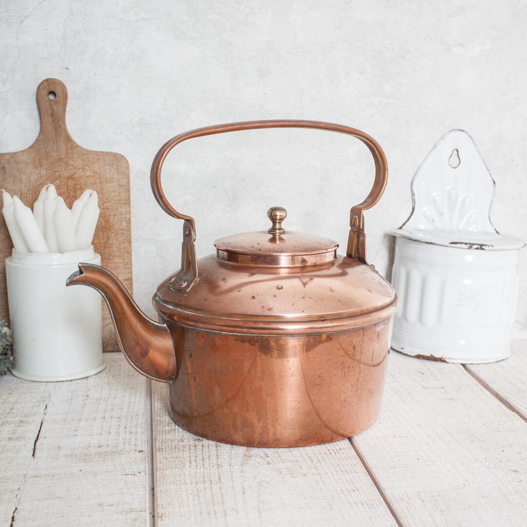 Vintage French Copper Kettle - Etsy
