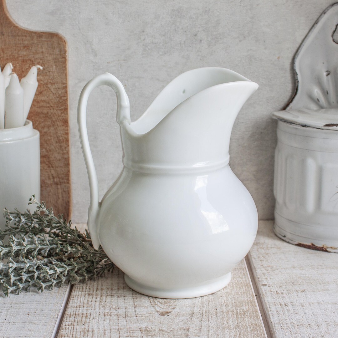 Antique French Ironstone Pitcher, Dragon Handle - Etsy