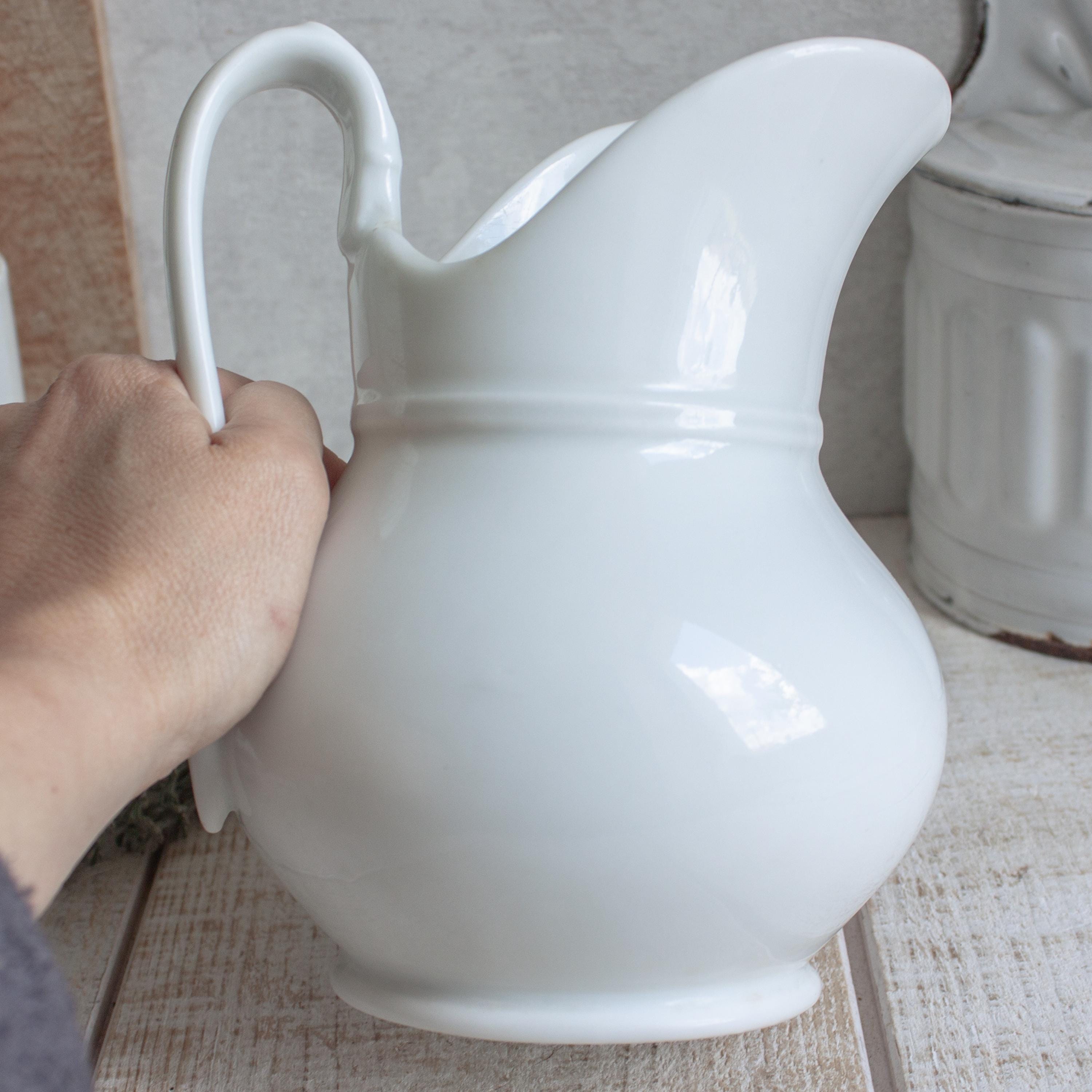 Antique French Ironstone Pitcher, Dragon Handle - Etsy