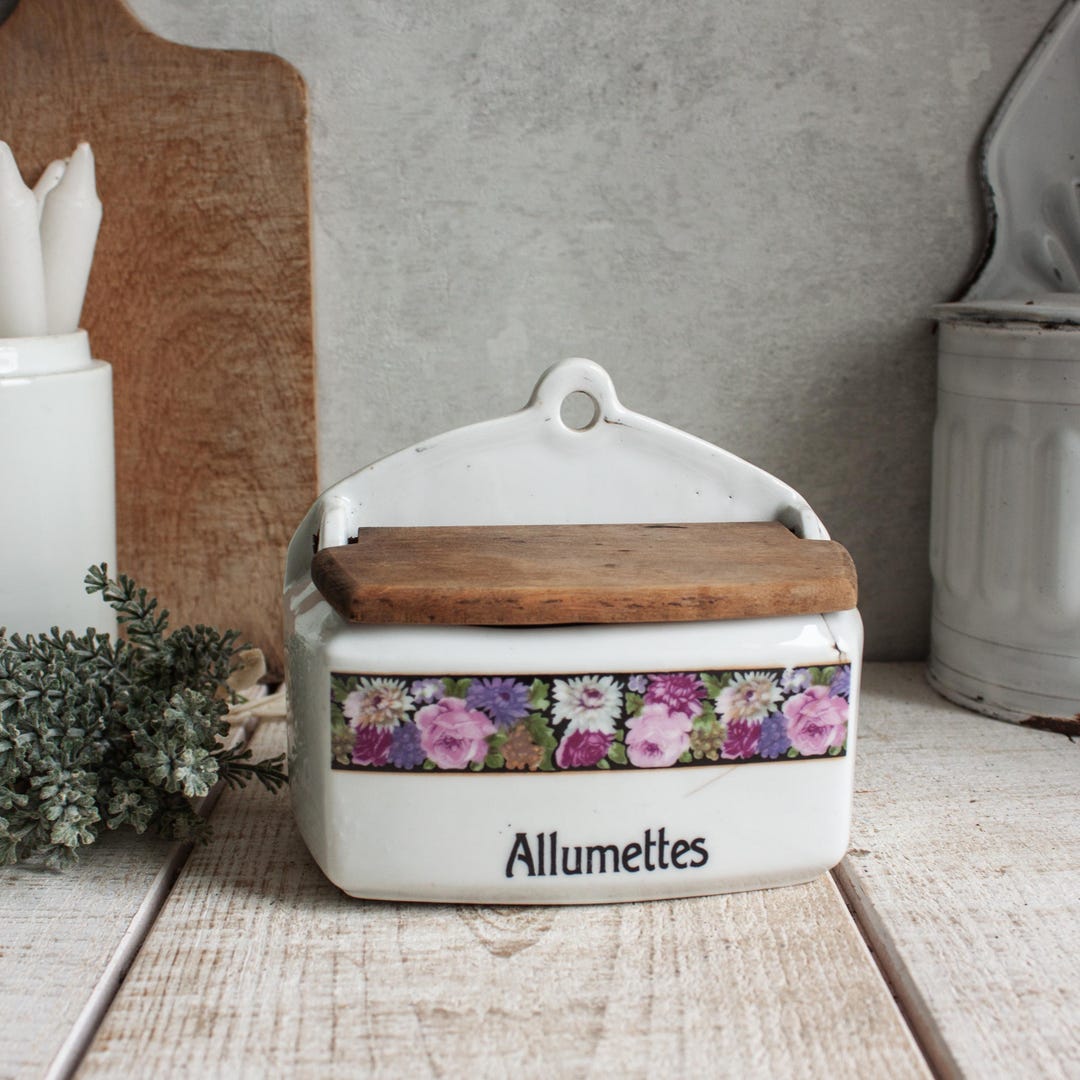 Lovely Antique Ceramic Matches Box, Floral Frieze - Etsy