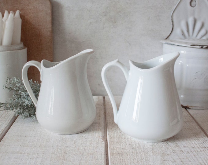 Set of 2 Vintage Small French TRADITION De FRANCE White Porcelain ...