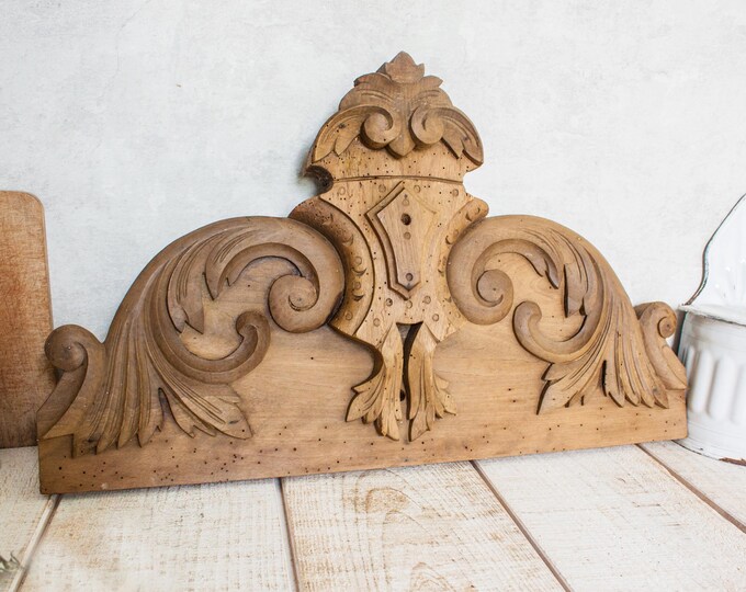 Gorgeous Antique French Wooden Pediment - Etsy