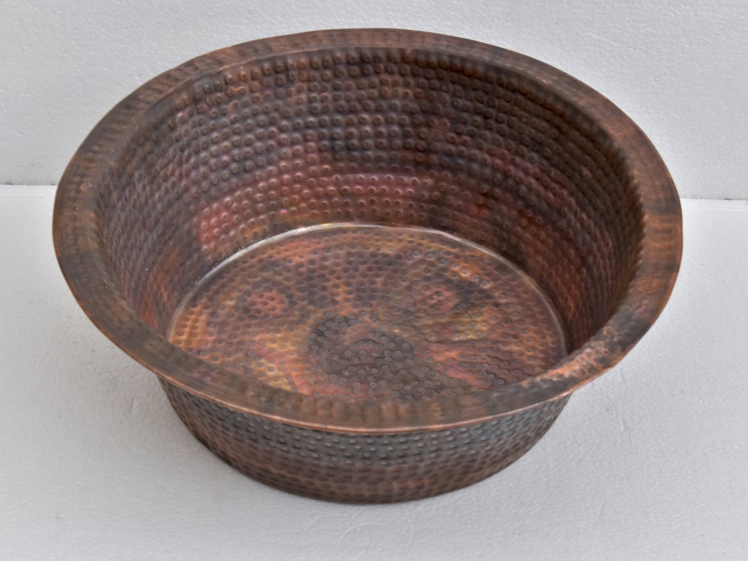Rustic Copper Foot Soaking Therapy Pedicure Spa Beauty Salon Bowl ...