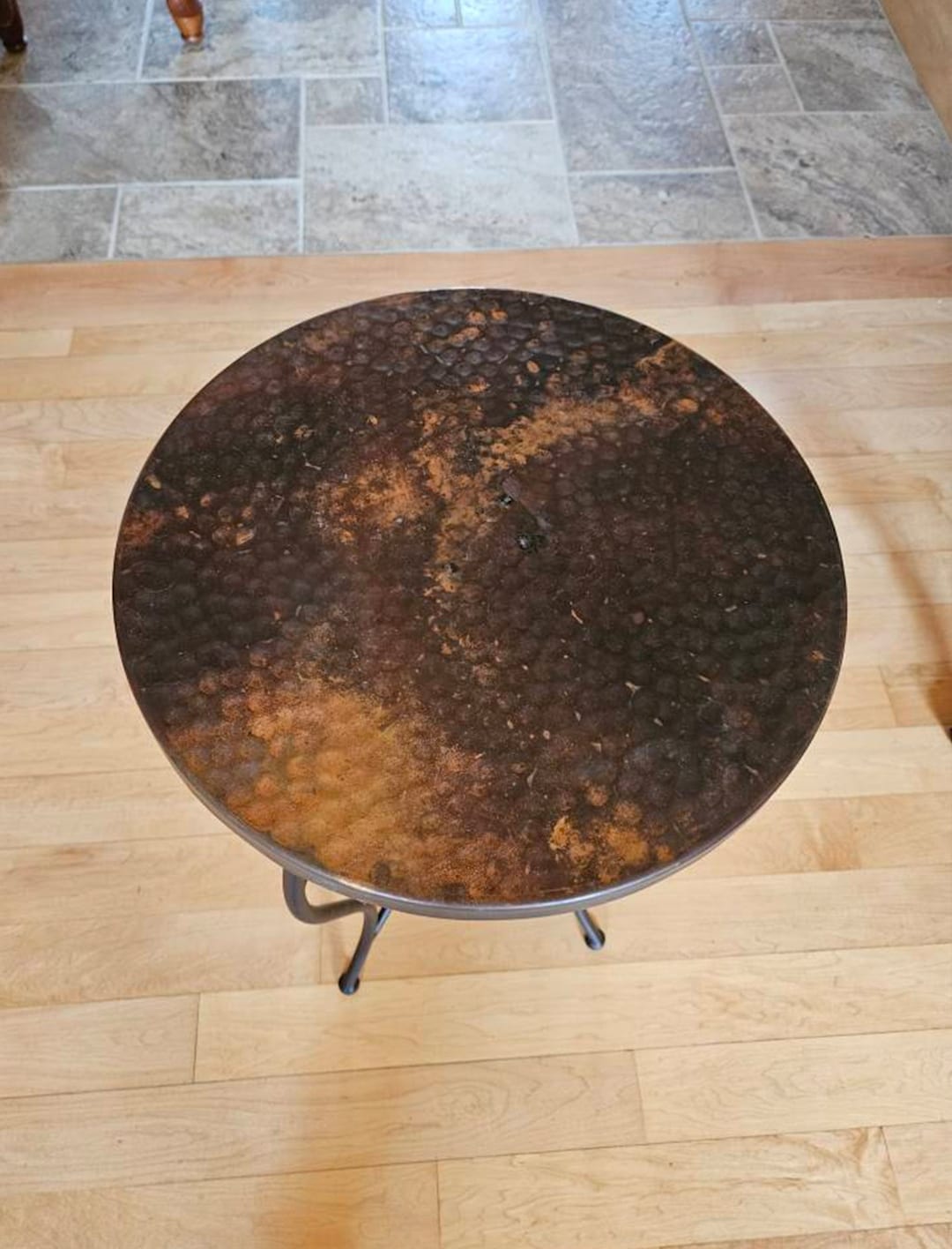Handcrafted Hammered Copper Table Top: Rustic Fire Art Furniture - Etsy