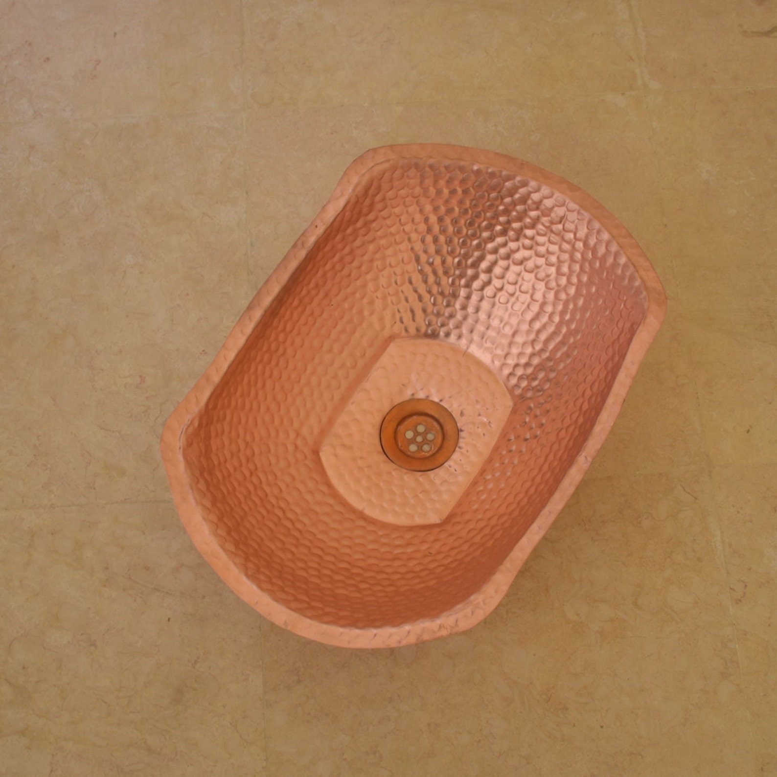 Hammered Copper Vessel Bathroom Sink Vanity Oval Above Counter - Etsy