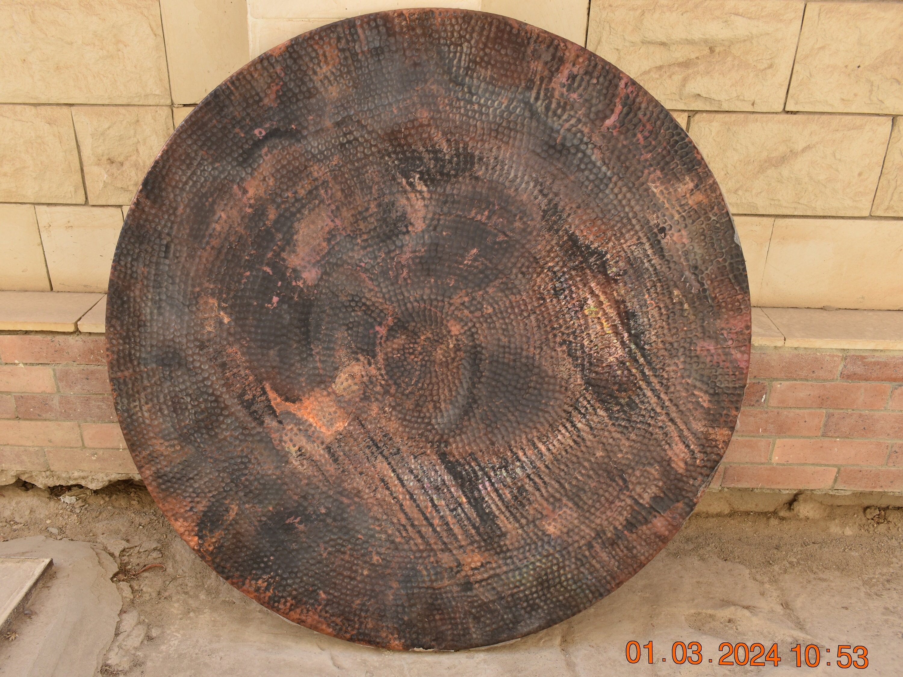 Hammered Copper Table Top Art Furniture, Round Copper Tops 0.5 ...