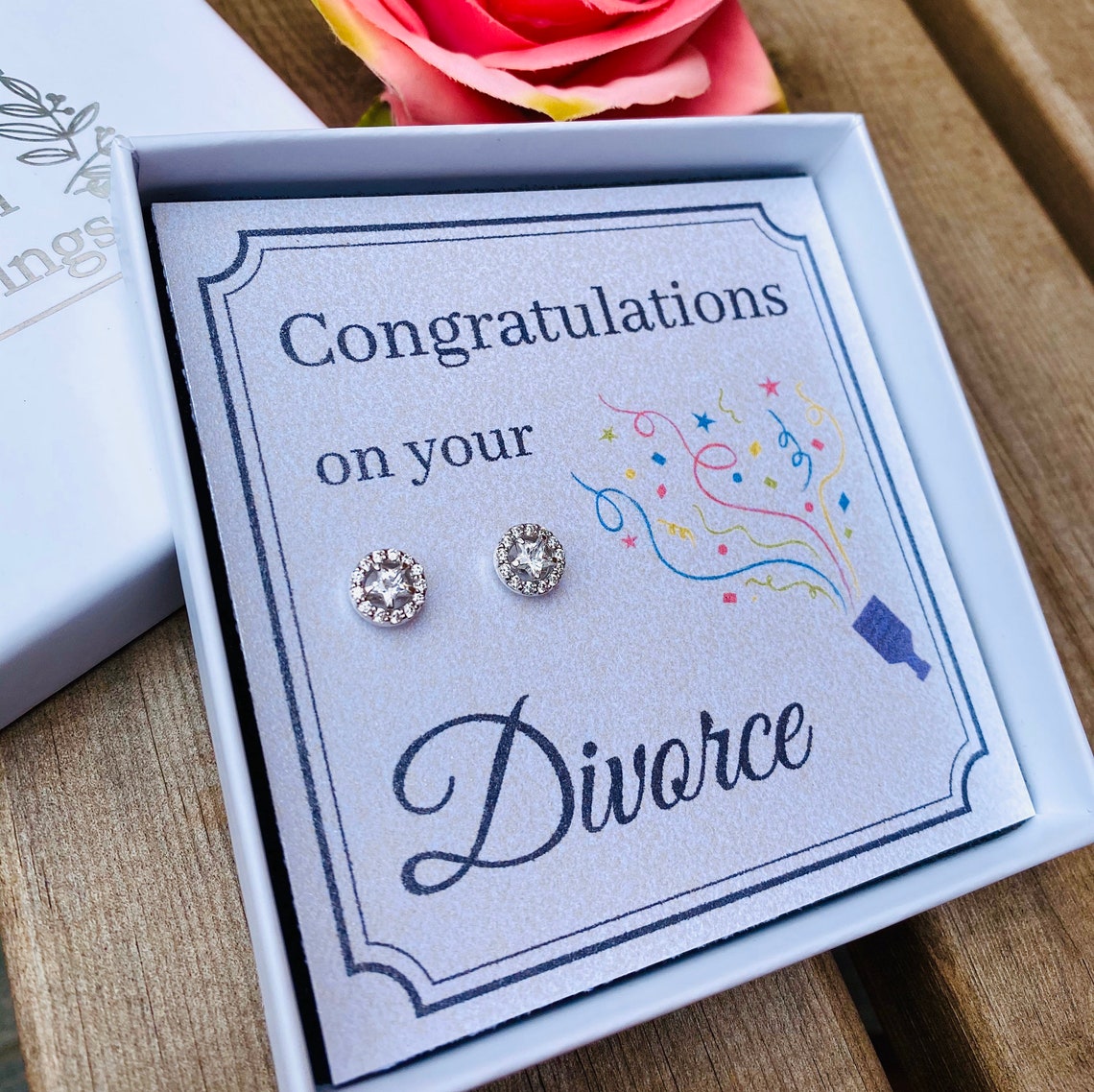 Congratulations on your Divorce 925 Sterling Silver Earrings | Etsy