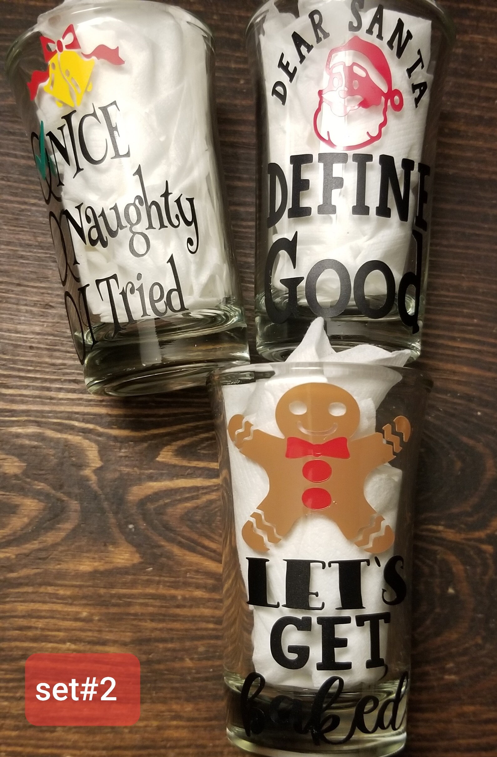 Christmas Shot Glasses Holiday Shots Holiday Shot Glass - Etsy