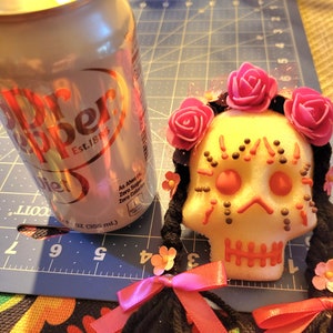 Traditional Real Sugar Skull, Braided Calavera, Day of the Dead Sugar ...