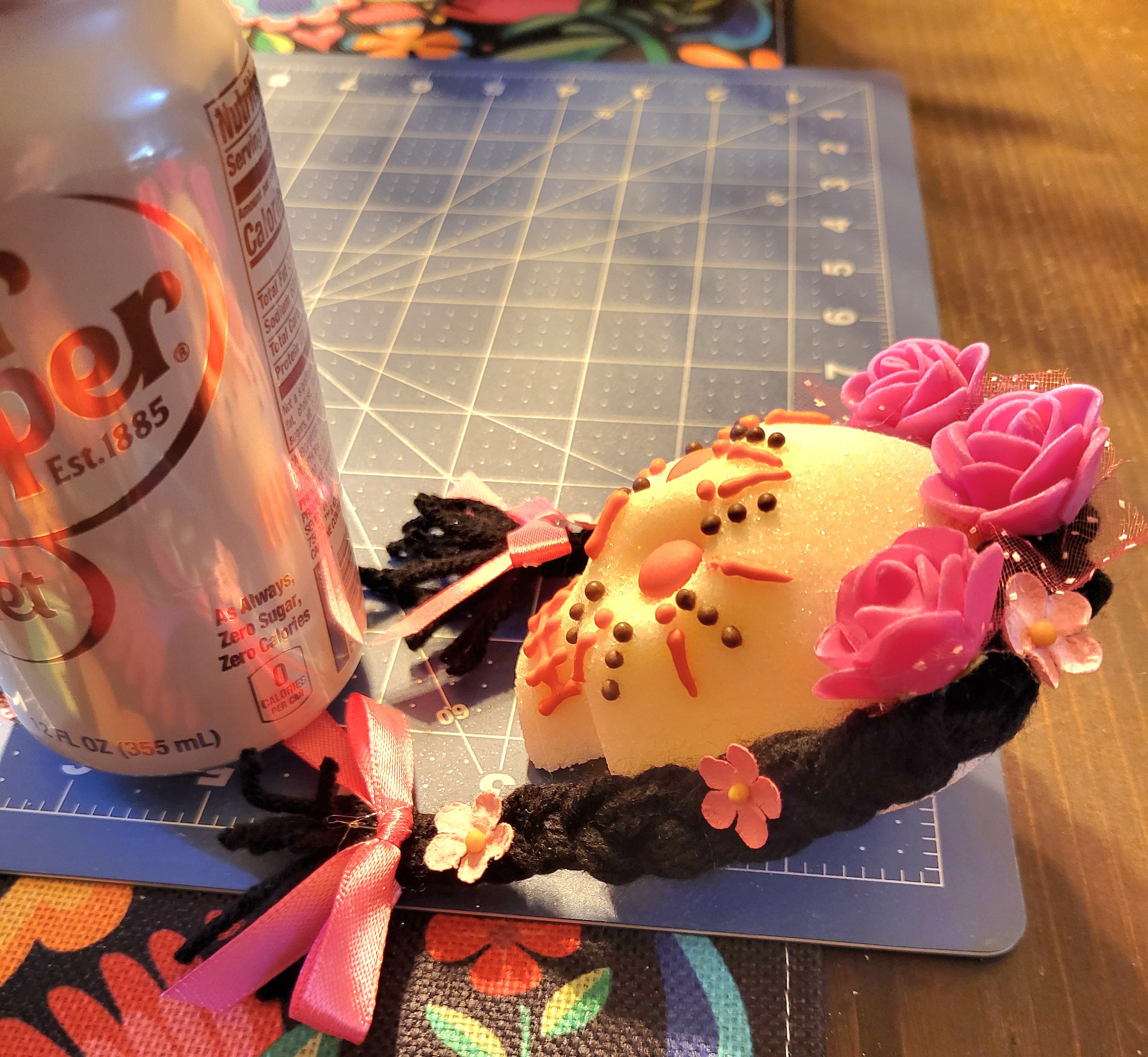 Traditional Real Sugar Skull Braided Calavera Day of the - Etsy