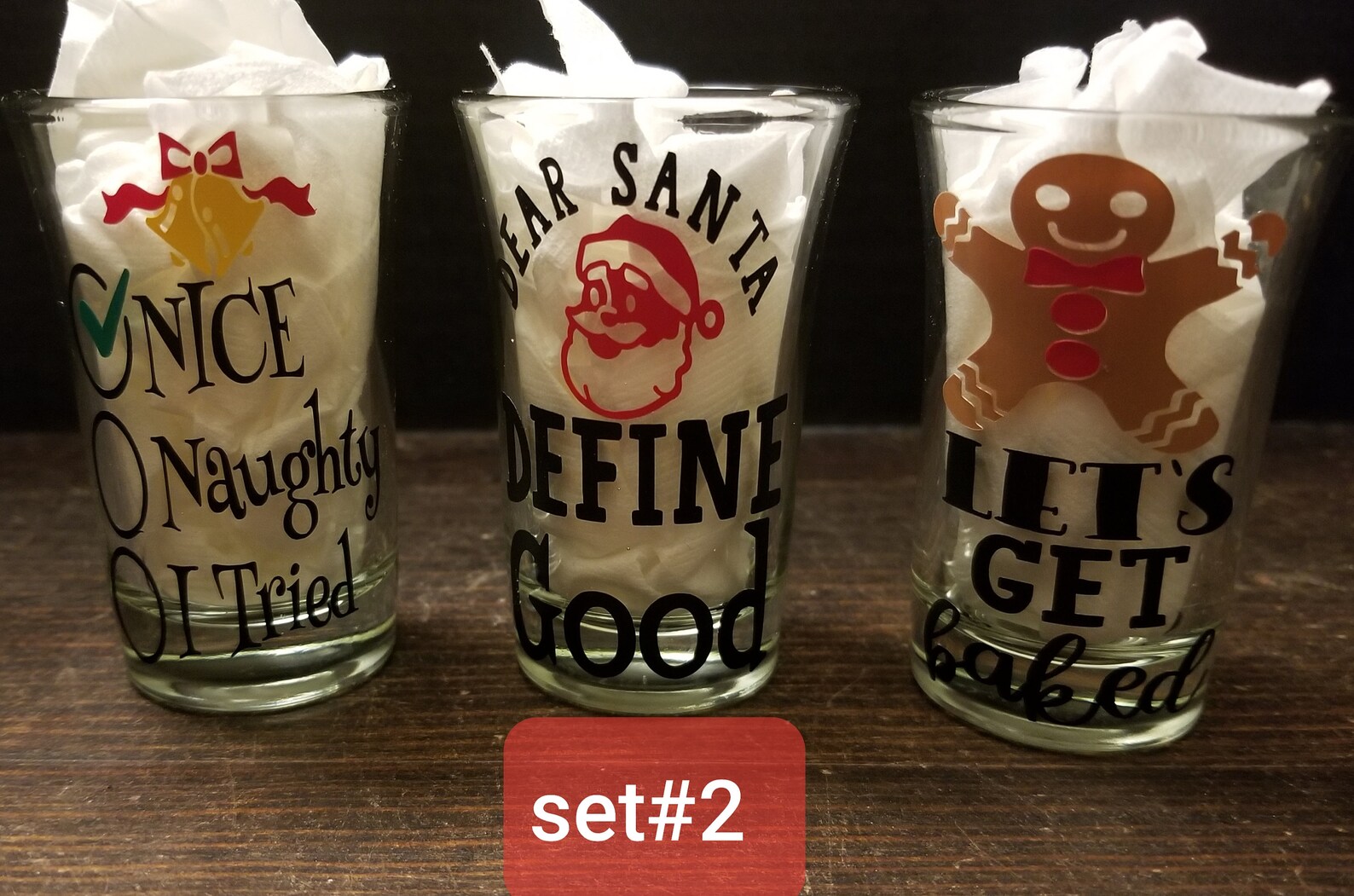 Christmas Shot Glasses Holiday Shots Holiday Shot Glass - Etsy