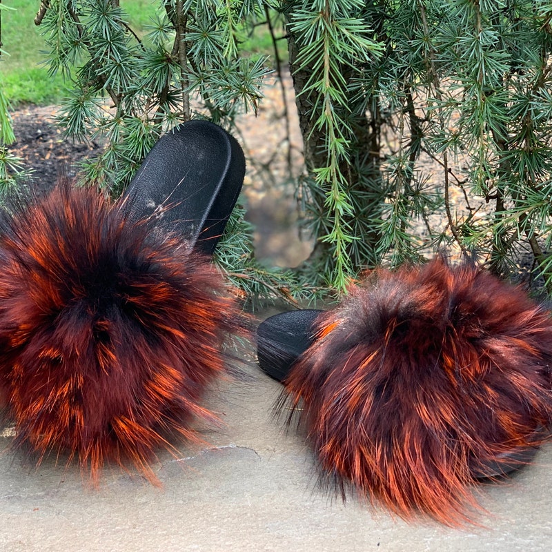 Fluffy Slides - Etsy