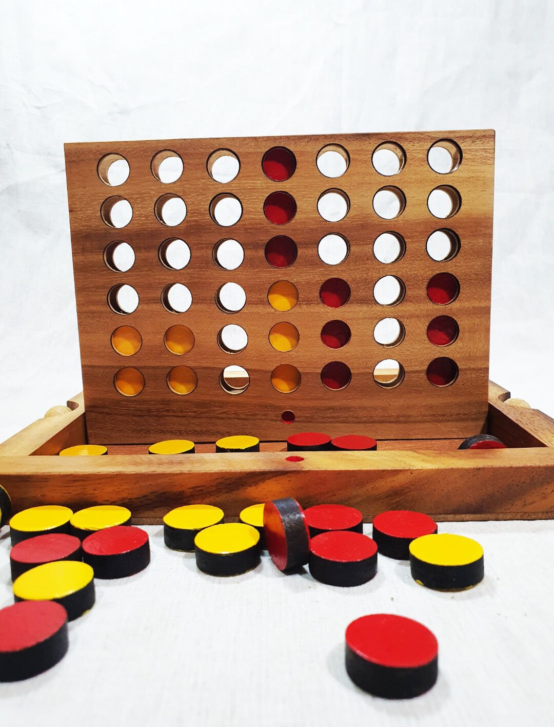 Connect Four Disc, Board Game ,wooden Game, Wooden Toy - Etsy