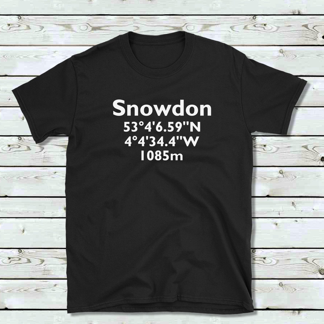 Snowdon Tshirt/snowdon Altitude/mount Snowdon Height/snowdon ...