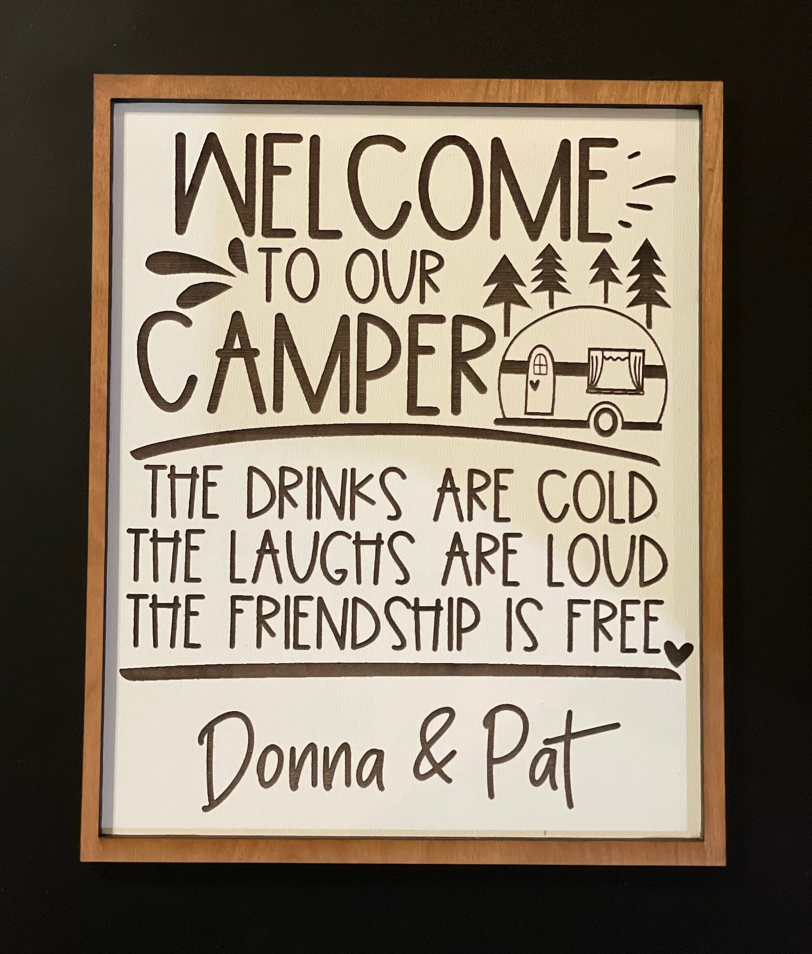 Welcome to Our Camper Sign With Framecamper - Etsy