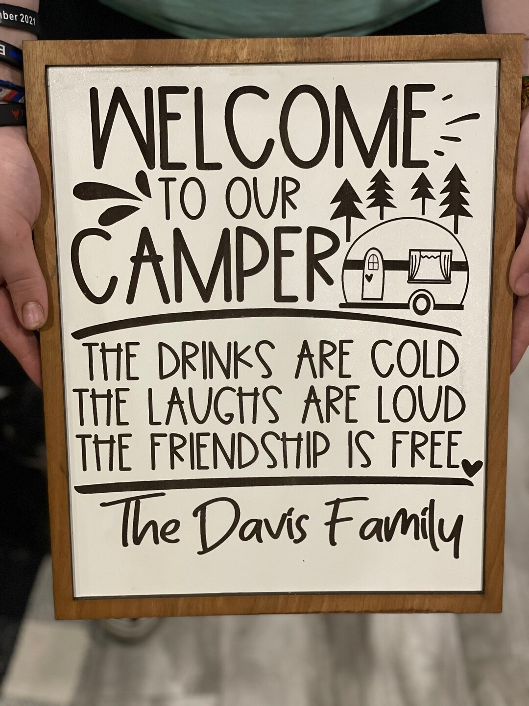 Welcome to Our Camper Sign With Frame,camper Decorations,personalized ...