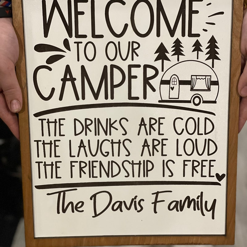 Welcome Camper Sign - Etsy