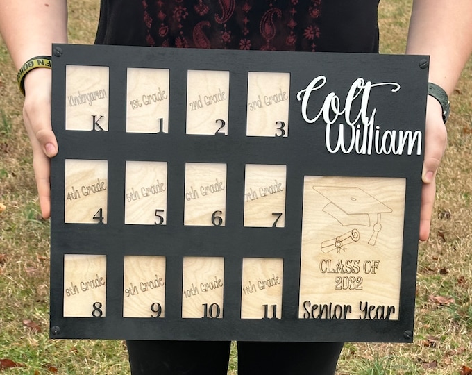 Personalized School Photo Display, School Years Photo Display, K-12 ...