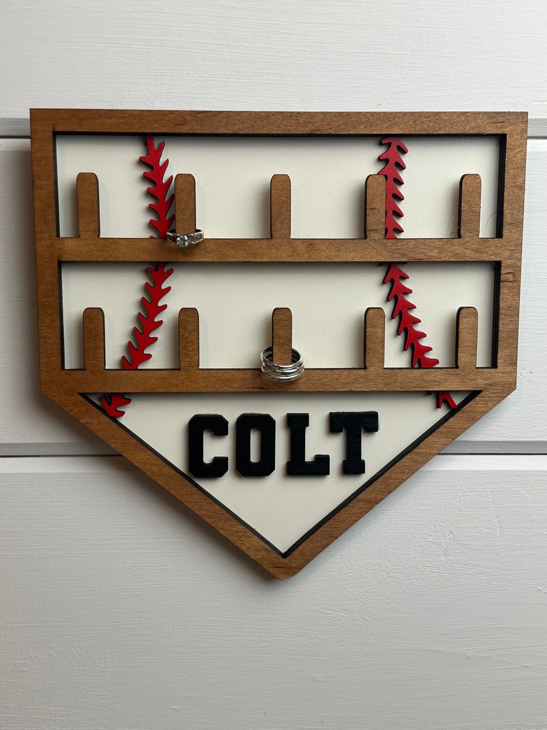 Baseball Ring Holder: Wooden Championship Ring Display - Etsy