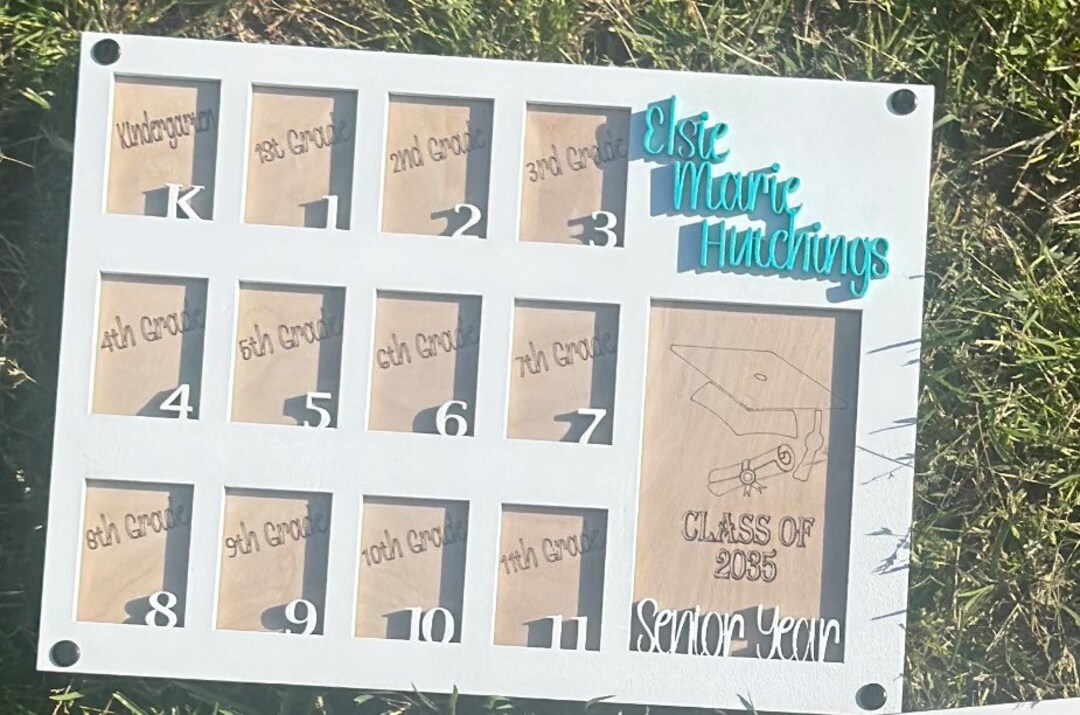 Personalized School Photo Display: Kindergarten to Senior Year - Etsy