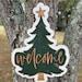 Christmas Door Hanger and Leaner Set: Christmas Tree Decor - Etsy