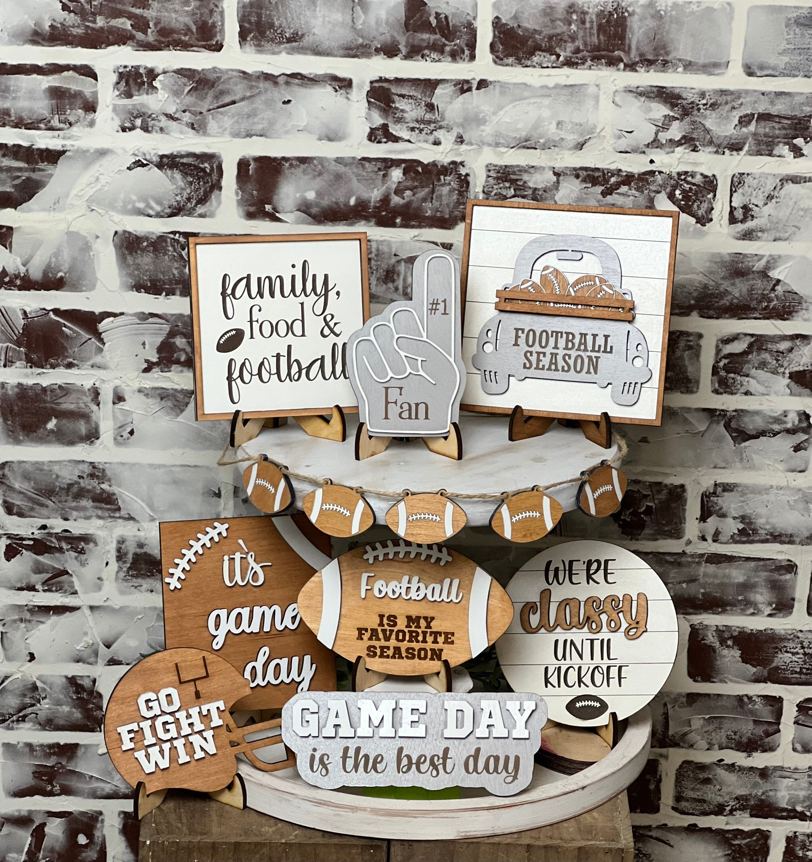 Football Tiered Tray Setfall Football Tray Setfall - Etsy