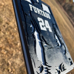 Personalized Football Jersey Sign, Custom Football Player Plaque ...