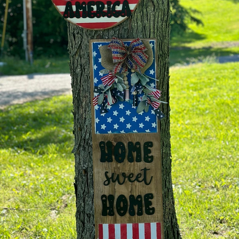 Patriotic Porch Sign - Etsy