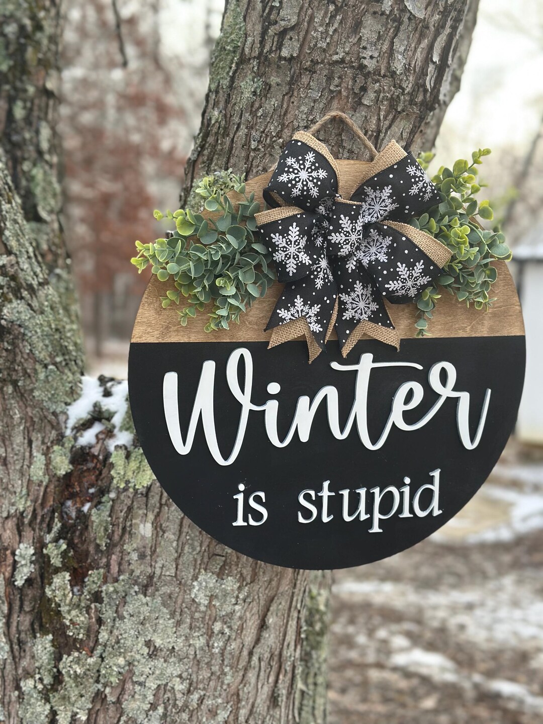 Winter is Stupid Front Door Decor | Winter is Stupid Front Door Sign ...
