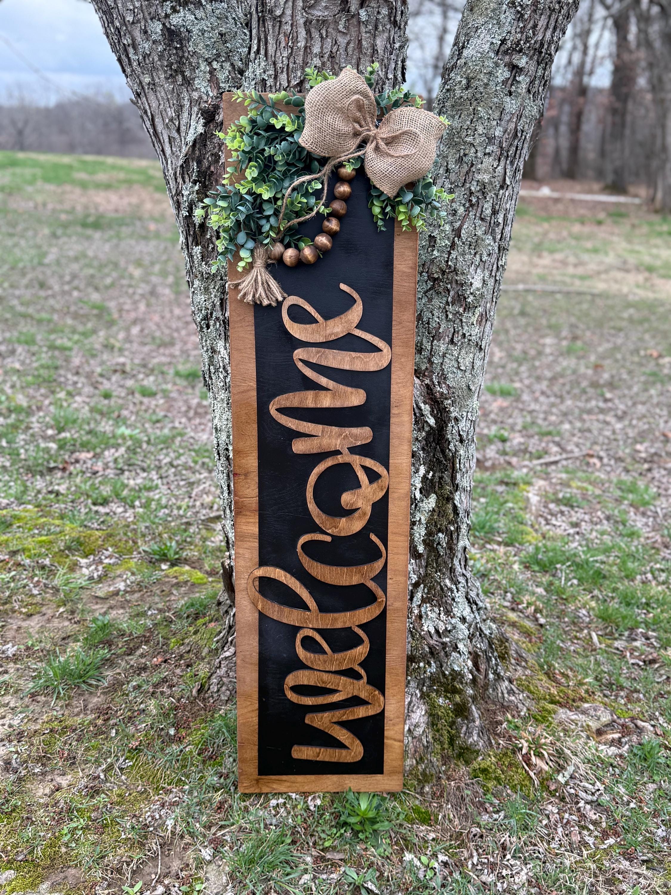 Welcome Porch Leaner Sign: Spring Front Porch Leaner - Etsy