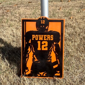 Personalized Football Jersey Sign, Custom Football Player Plaque ...