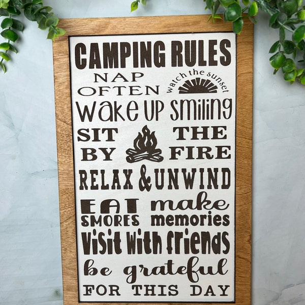 Camping Rules - Etsy