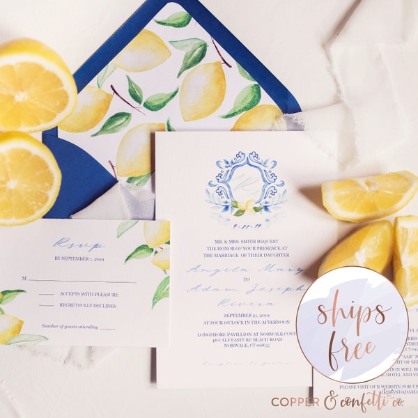 Mediterranean Wedding Invitations - Etsy