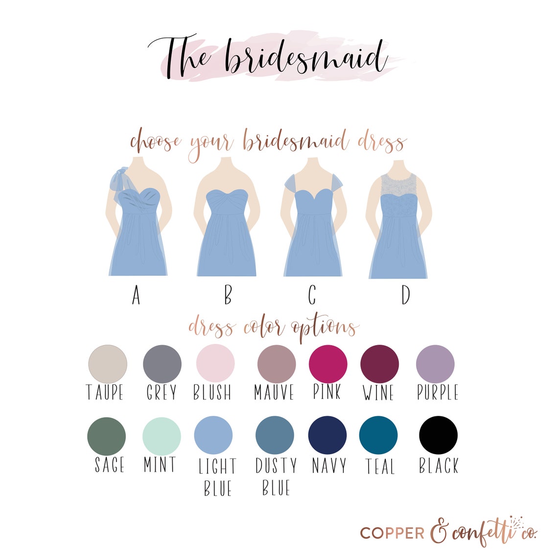 Custom Bridesmaid Definition Printable Bridal Illustration - Etsy