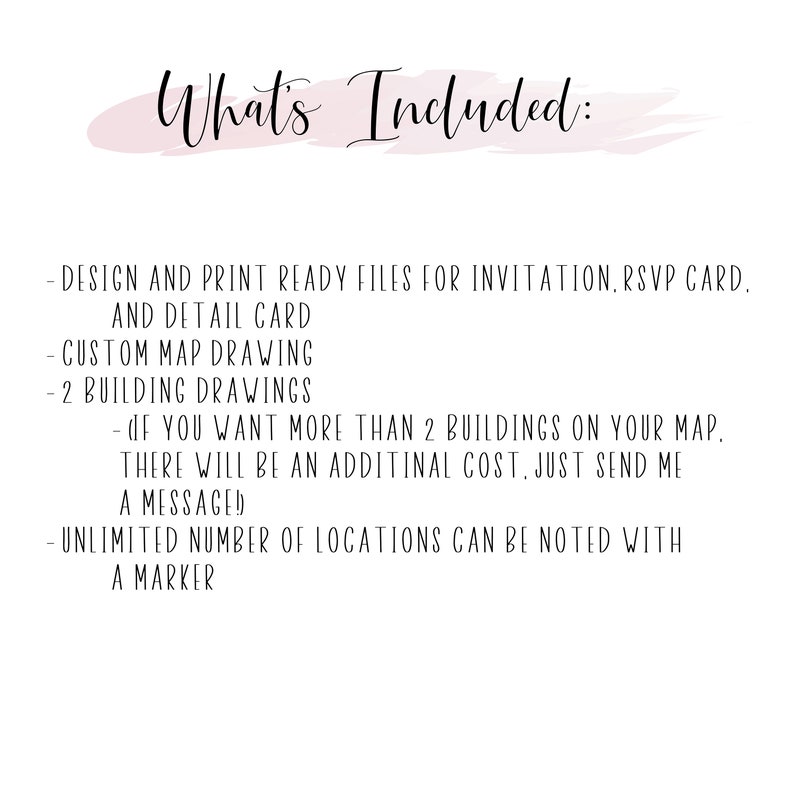 Custom Map Wedding Invitation Suite Print at Home Wedding | Etsy