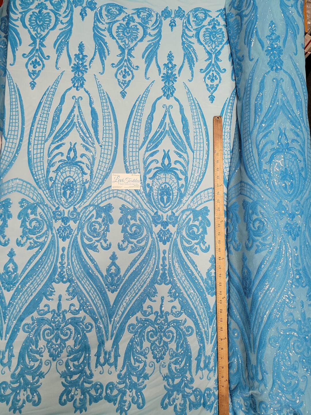 Turquoise "hourglass Design" 4 Way Stretch Nylon Spandex Mesh Lace Prom ...