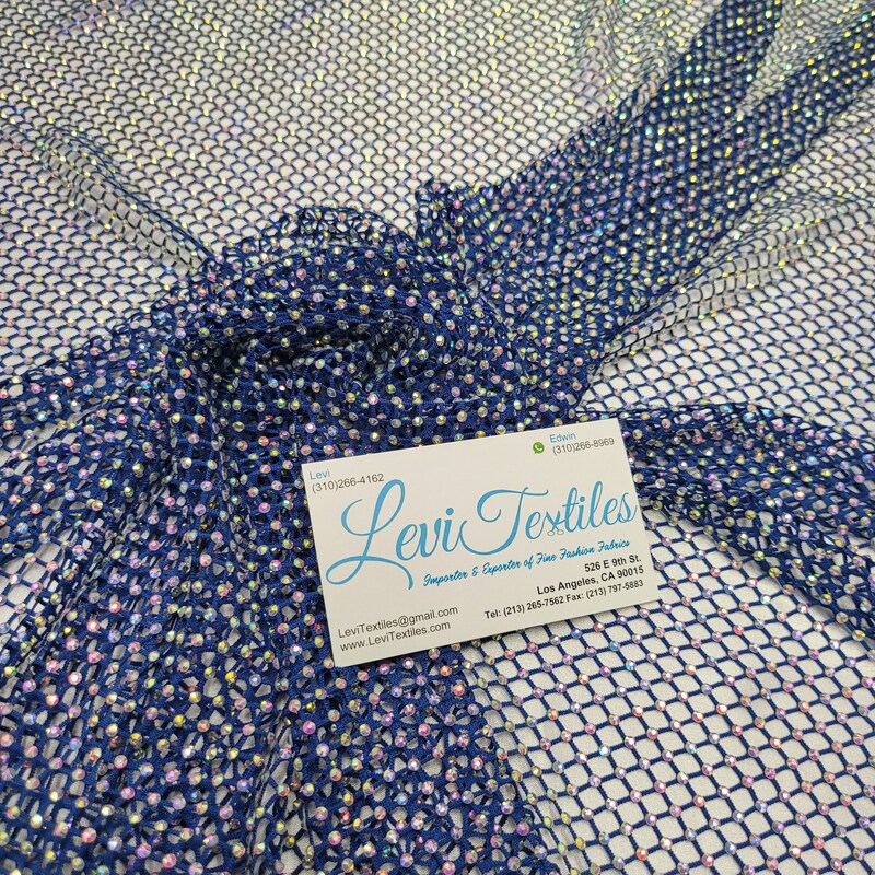 Rhinestone Fishnet Fabric - Etsy