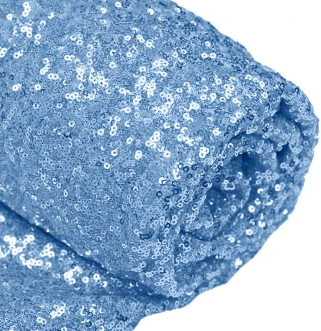 Baby Blue Sequin Fabric, Perfect for Tablecloth, Sequin Tablecloth ...