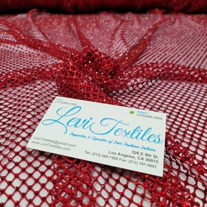 Burgundy Iridescent Rhinestones on Burgundy Soft Stretch Fish Net Mesh ...