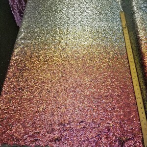 Iridescent Pearl Lavender to Silver Nylon 2 WAY Stretch Mesh OMBRE ...