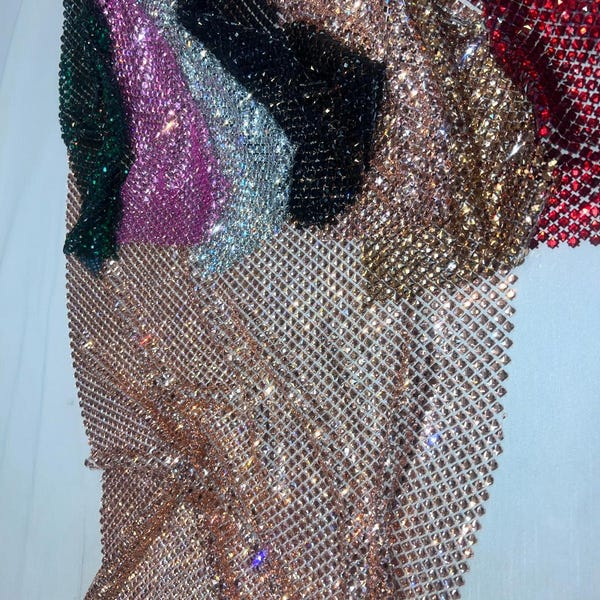 Rhinestone Mesh - Etsy