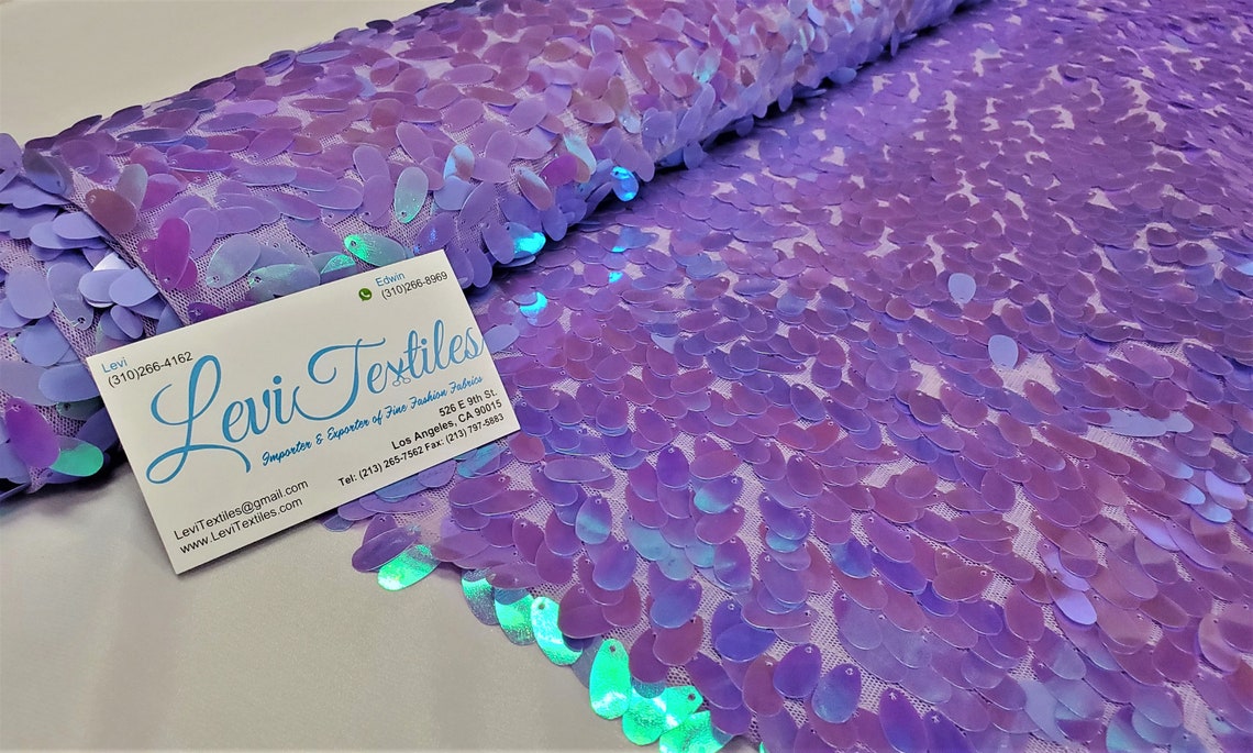 Iridescent Pearl Lilac Oval Tear Drop Sequins on Mesh | Etsy