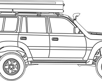 Toyota Land Cruiser Svg - Etsy