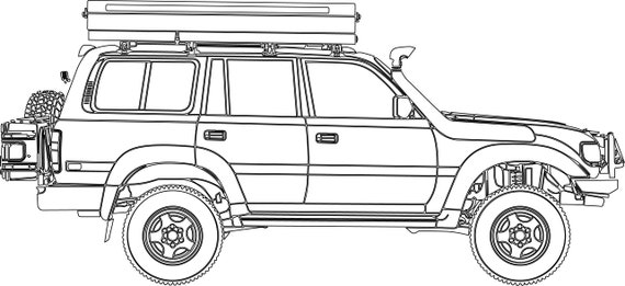 Toyota Land Cruiser 4x4 Overlanding Vehicle Dxf AI CNC SVG - Etsy Australia