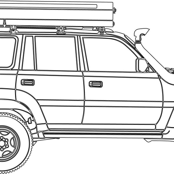 Toyota Landcruiser Dxf - Etsy