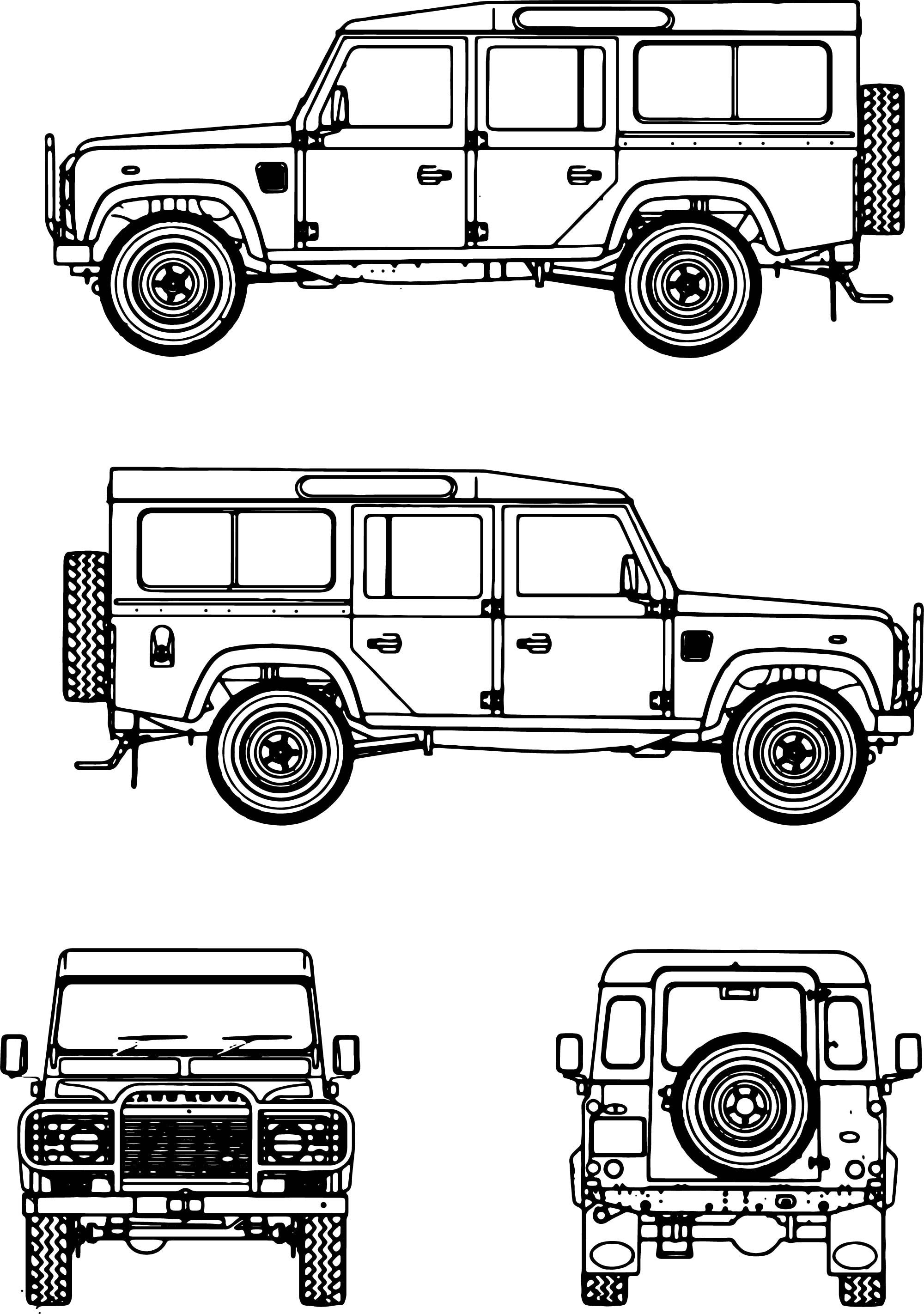 Land Rover Defender vehicle dxf AI CNC SVG laser cut file | Etsy