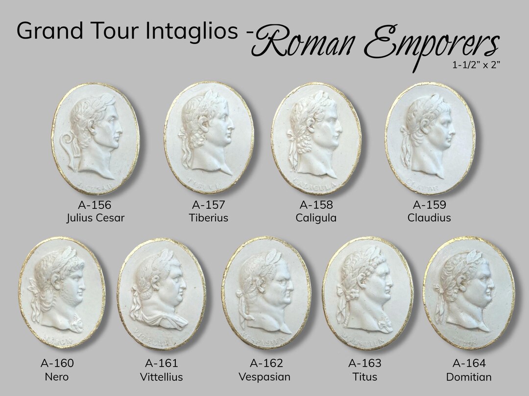 Roman Emperor Intaglio: Gold Leaf Medallion Wall Art - Etsy