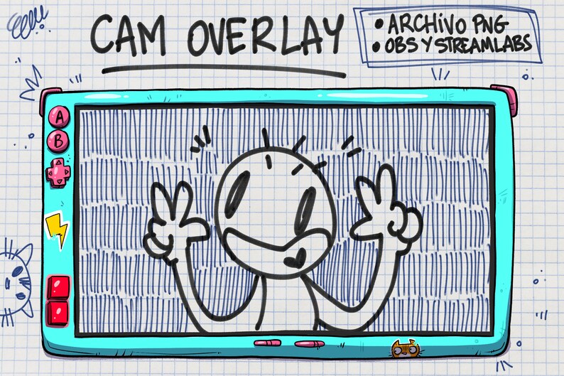 CARTOON CAM OVERLAY. Camera Overlay Ready to Use on Obs and Twitch. - Etsy