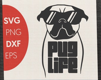 Pug svg | Etsy