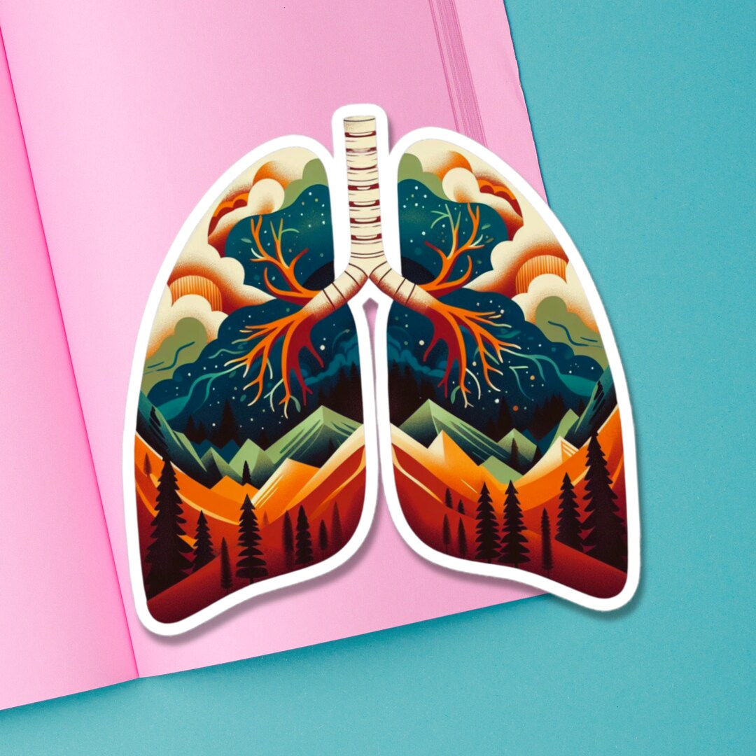 Nature's Lungs: Anatomical Lung Vinyl Stickers - High Opacity, Durable ...
